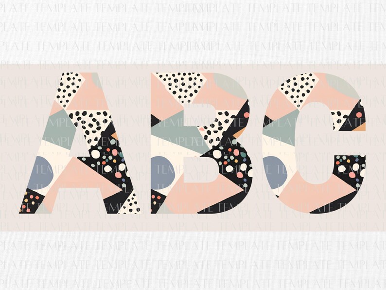 Terrazzo Alphabet Classroom Letters ABC Decor Pack PNG, PDF - Etsy