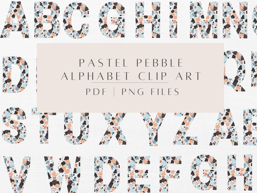 Speckled Alphabet Clipart Png and Pdf | ABC Clip Art | Letter Clipart ...