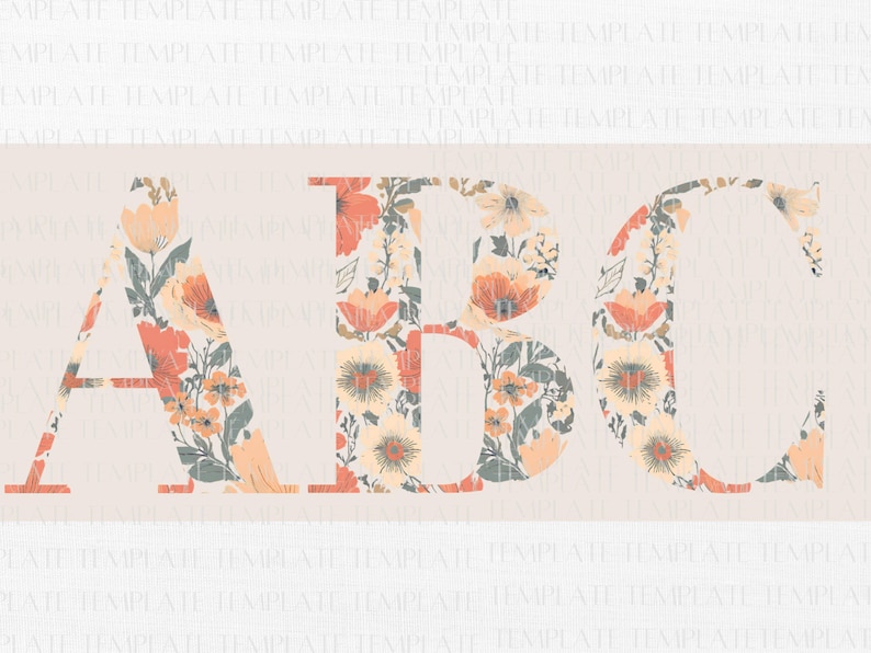 Hand Drawn ABC Flowered Letter Art Bundle PNG and PDF - Etsy Australia