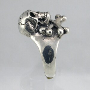 SS Skull and Bones Ring - Etsy