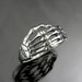 Sterling Silver Skeleton Hand Ring - Etsy