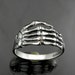 Sterling Silver Skeleton Hand Ring - Etsy