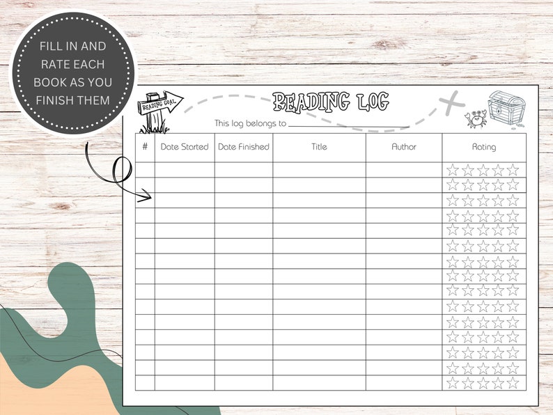 Kids Summer Reading Challenge | Reading Tracker, Reading Log & Reading ...