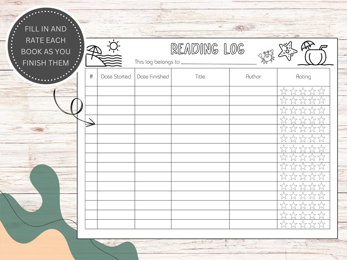 Kids Summer Reading Challenge | Reading Tracker, Reading Log & Reading ...