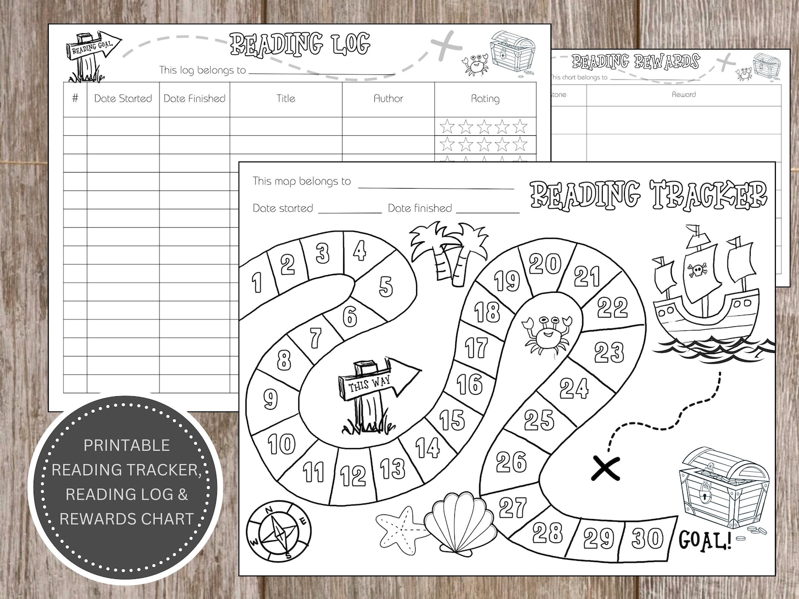 Kids Summer Reading Challenge | Reading Tracker, Reading Log & Reading ...