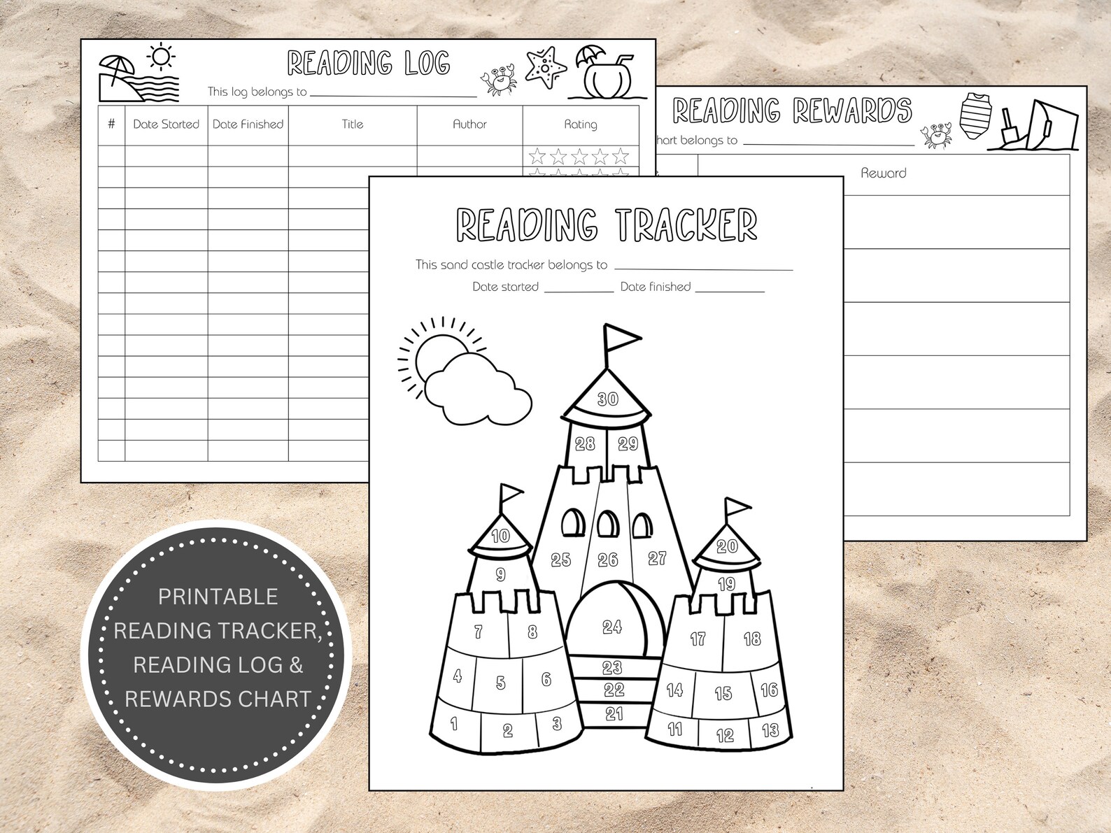 Kids Summer Reading Challenge | Reading Tracker, Reading Log & Reading ...