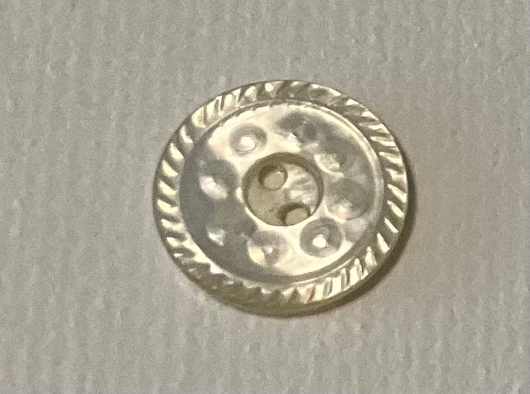 Vintage Mother of Pearl Whistle Button With Design - Etsy