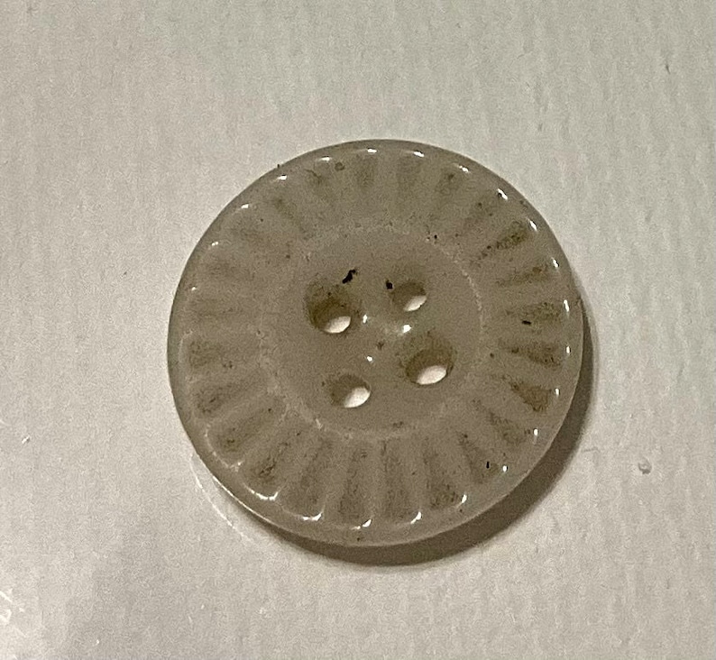 Vintage White 4-hole Porcelain Button - Etsy