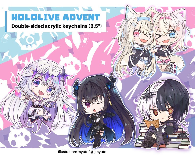 Hololive Advent | Acrylic Keychains (2.5") - Etsy