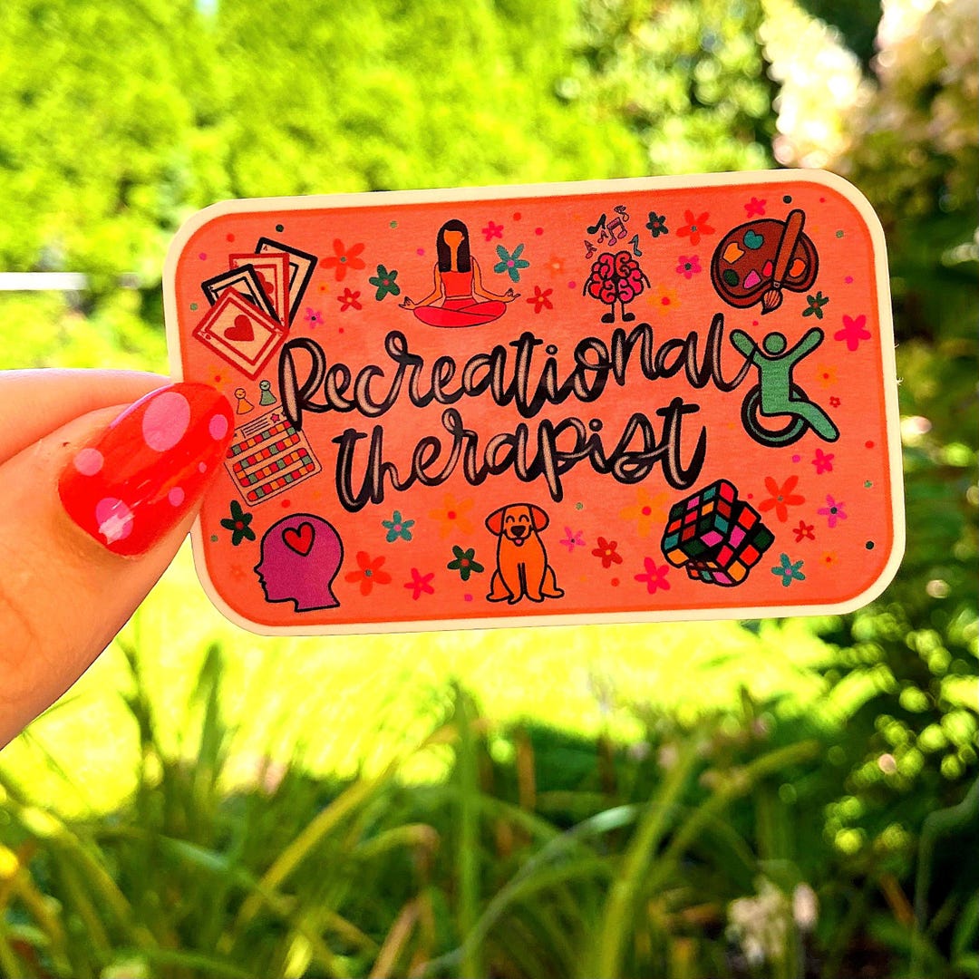 Recreation Therapist Glossy Sticker: Waterproof Mental Health Decal - Etsy