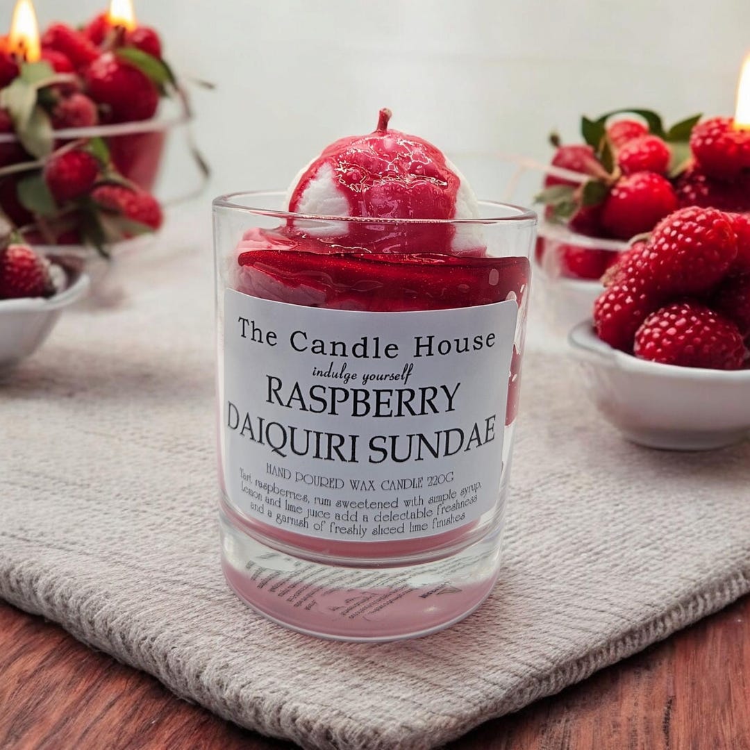 Raspberry Daiquiri Sunday Dessert Candle/handmade/vegan Friendly/soy ...