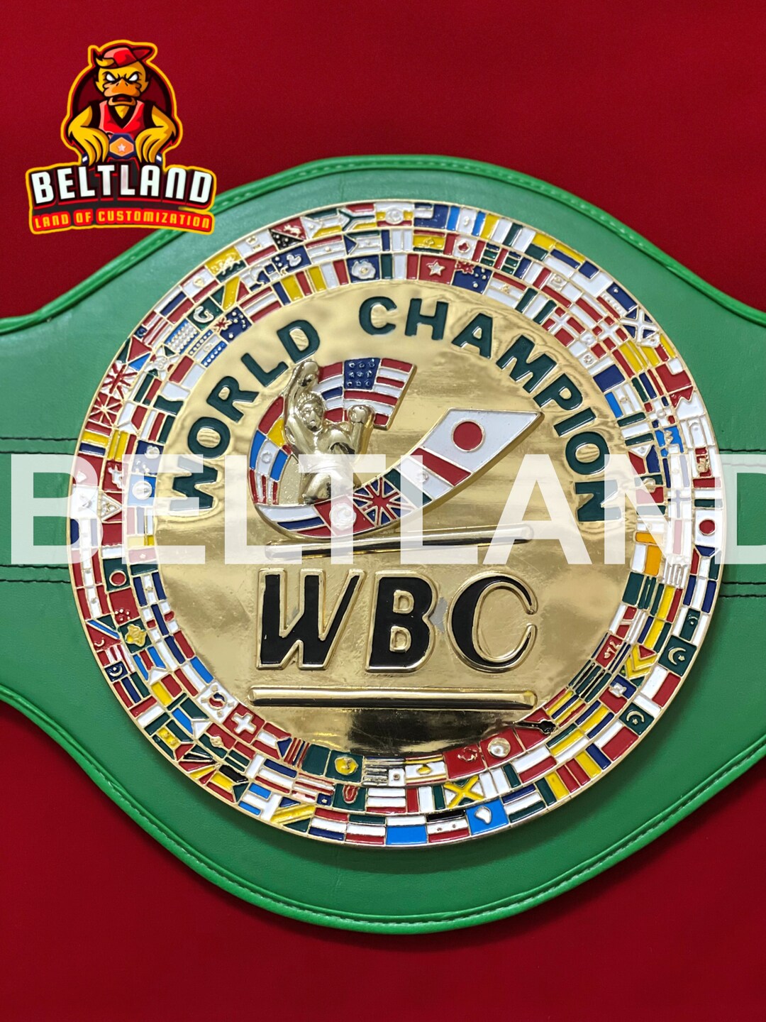 WBC World Boxing Championship Belt Replica 8MM Zinc Adult Size Replica ...