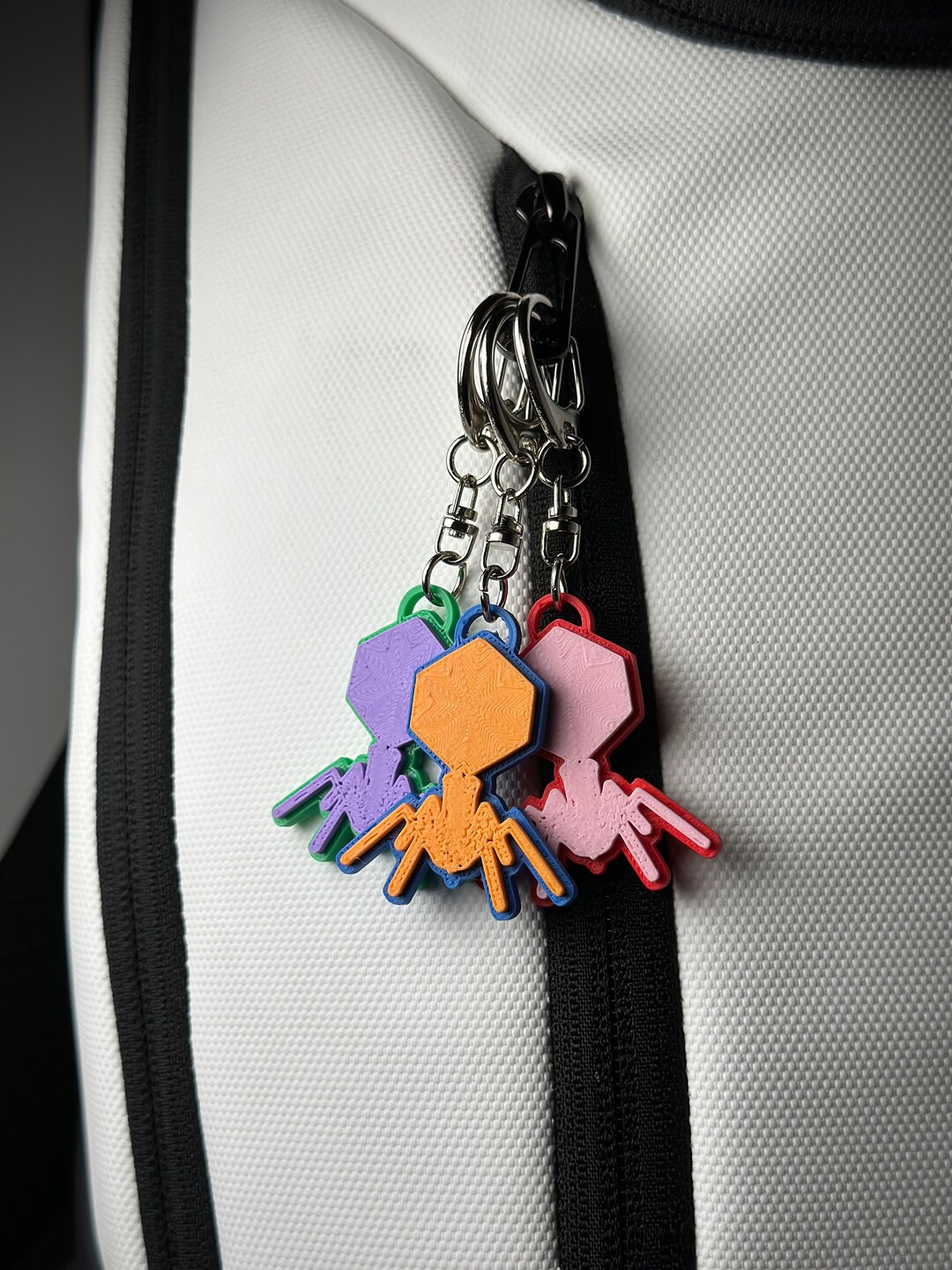 2 PACK - Virus Keychain, T4 Bacteriophage, Microbiology, Biology ...