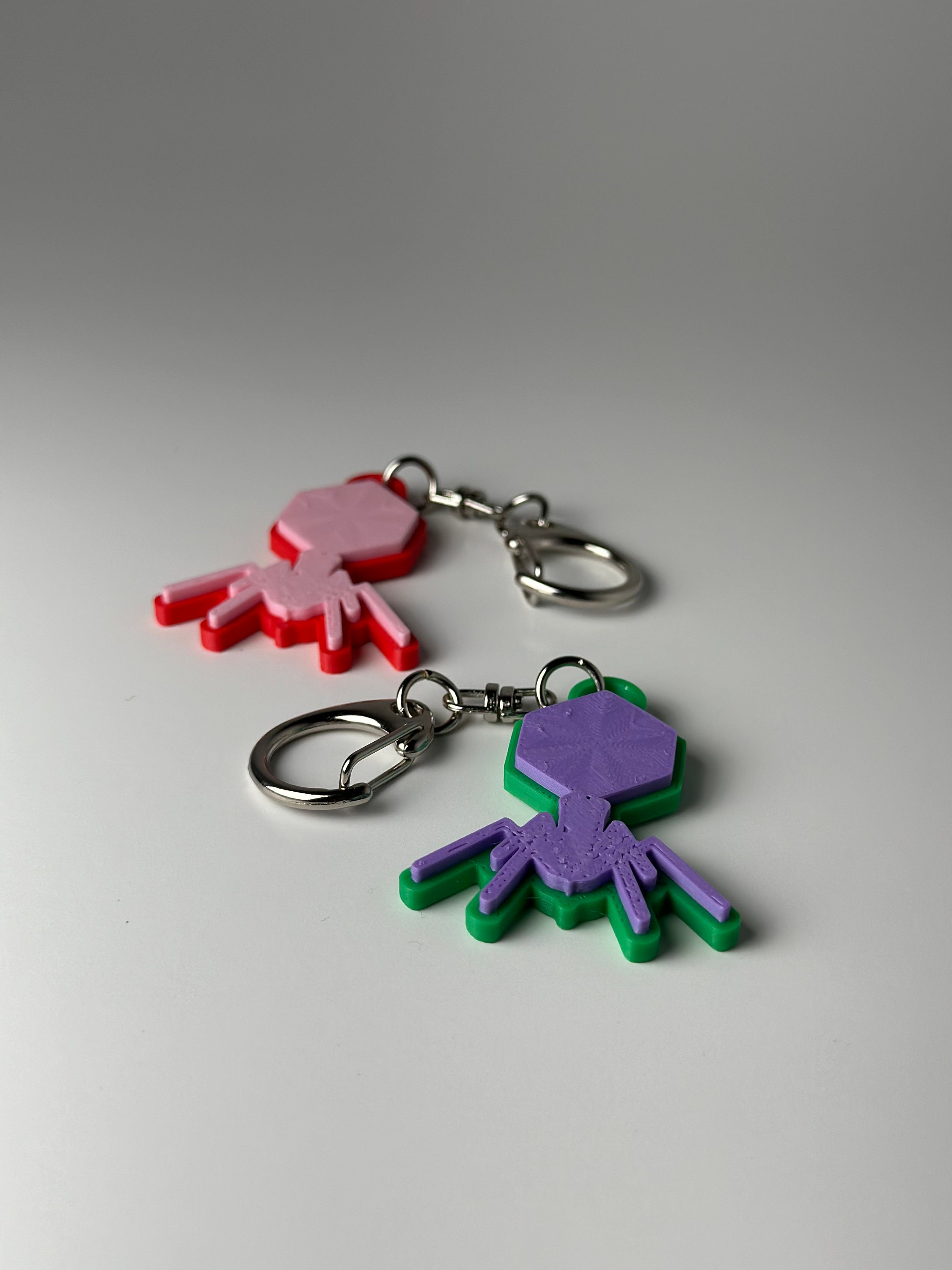 2 PACK Virus Keychain, T4 Bacteriophage, Microbiology, Biology ...