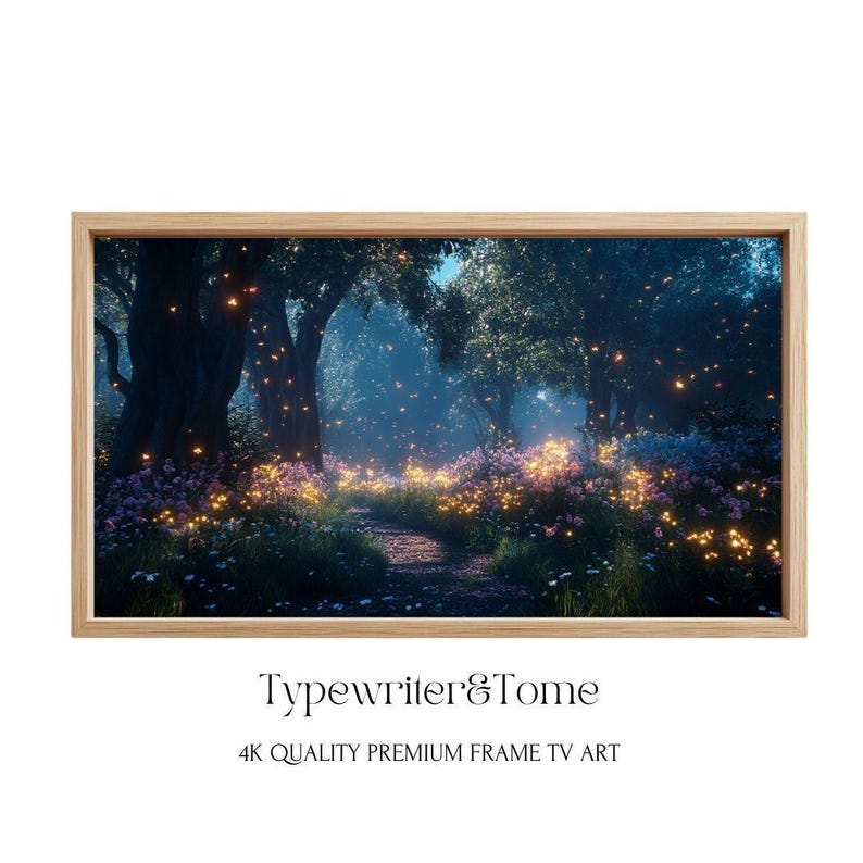 Magical Fairy Light Forest Frame TV Art Instant Digital Download ...