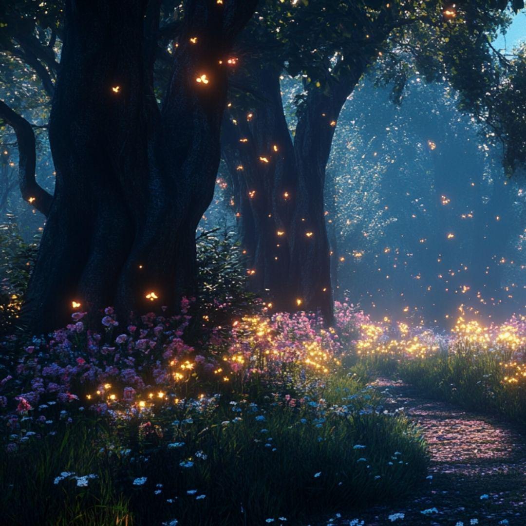 Magical Fairy Light Forest Frame TV Art Instant Digital Download ...