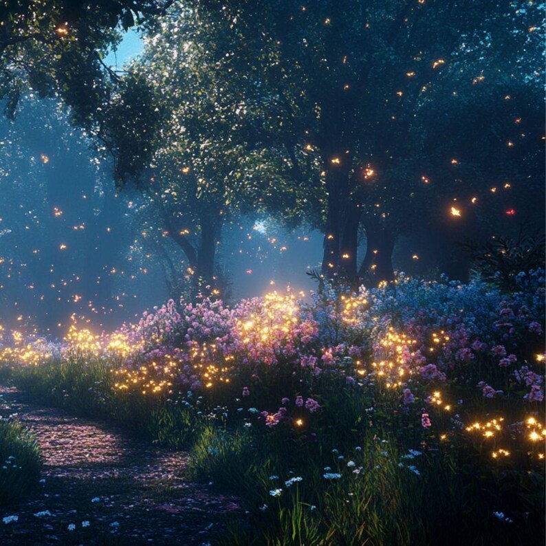 Magical Fairy Light Forest Frame TV Art Instant Digital Download ...