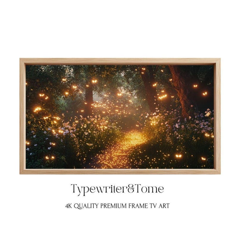 Glowing Spring Forest Path Frame TV Art Instant Digital Download ...