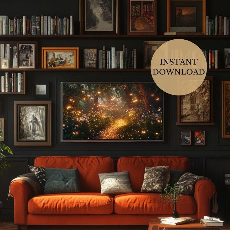 Glowing Spring Forest Path Frame TV Art Instant Digital Download ...