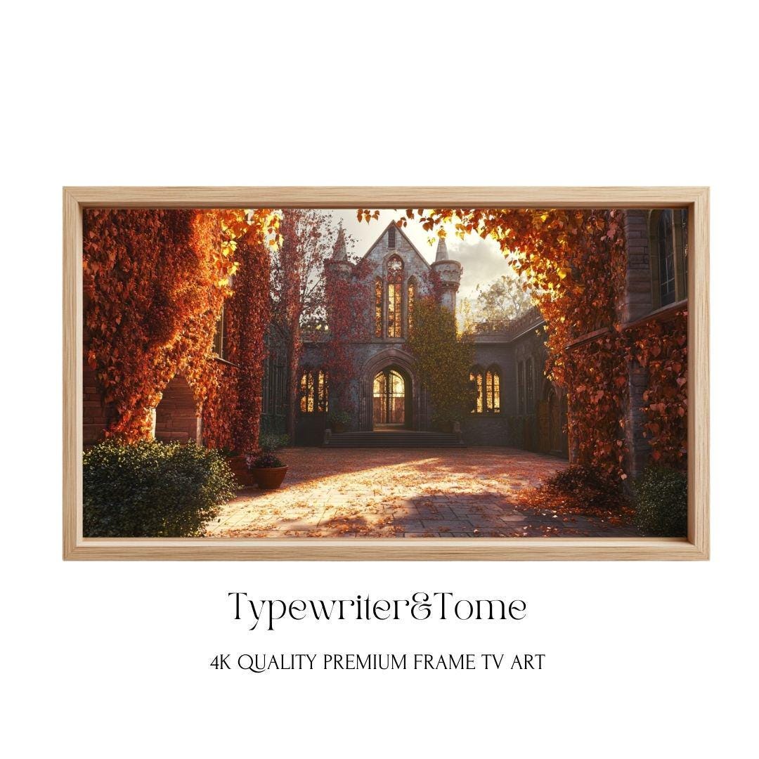 Autumn Academia Frame TV Art: Cozy College Campus (digital Download) - Etsy