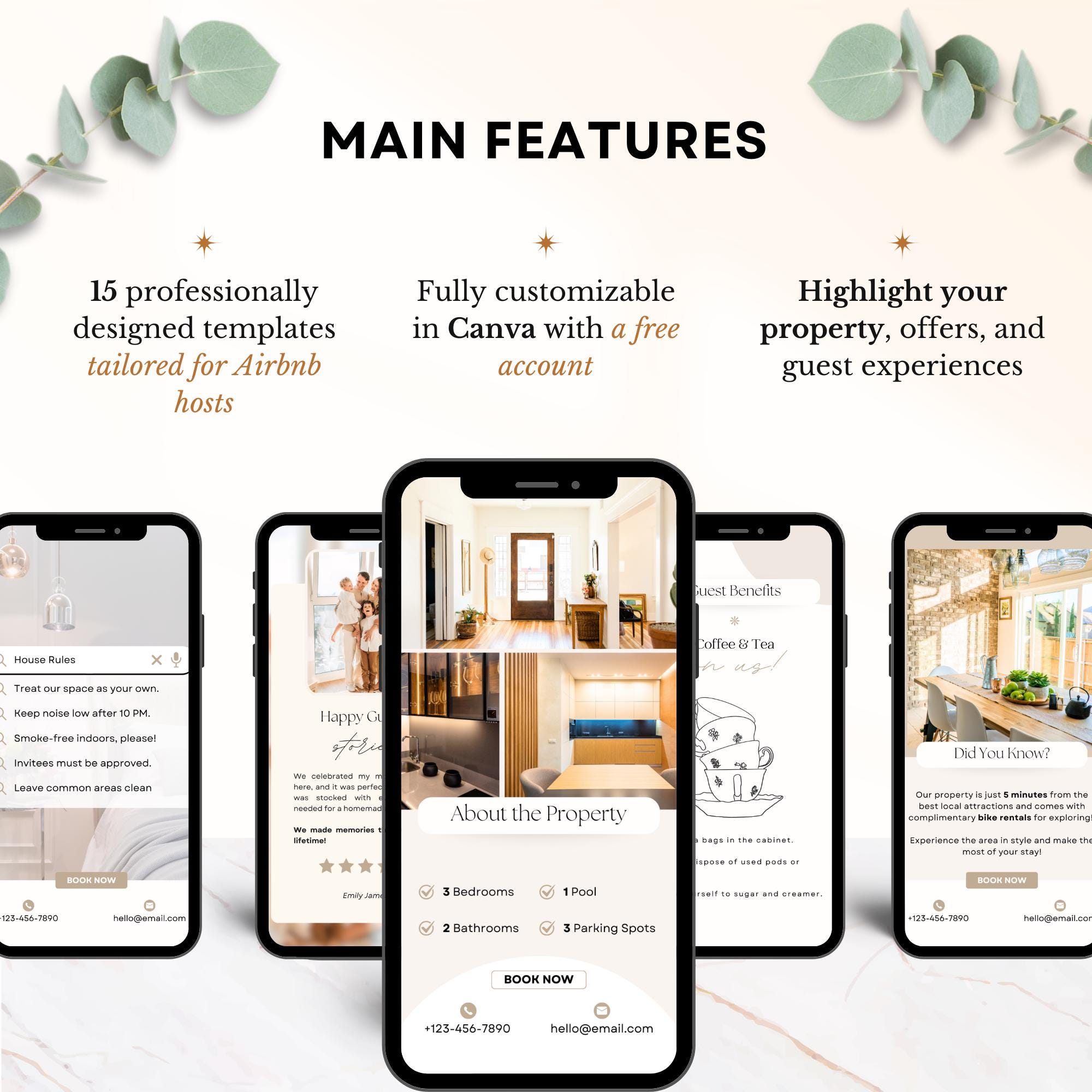 Airbnb Instagram Story Templates - Customizable Canva Templates for ...