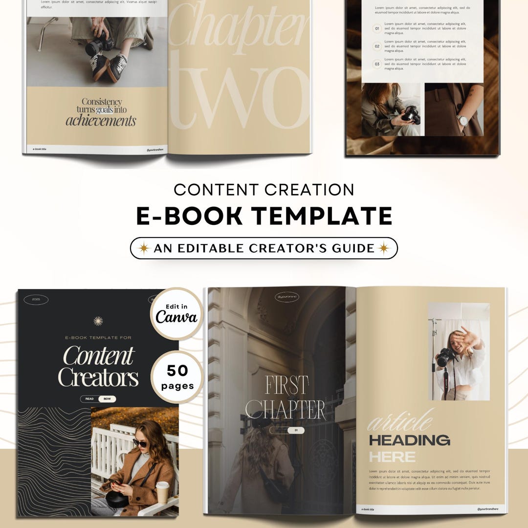 Content Creator E-book Template: Social Media Planner (canva, 50 Pages ...