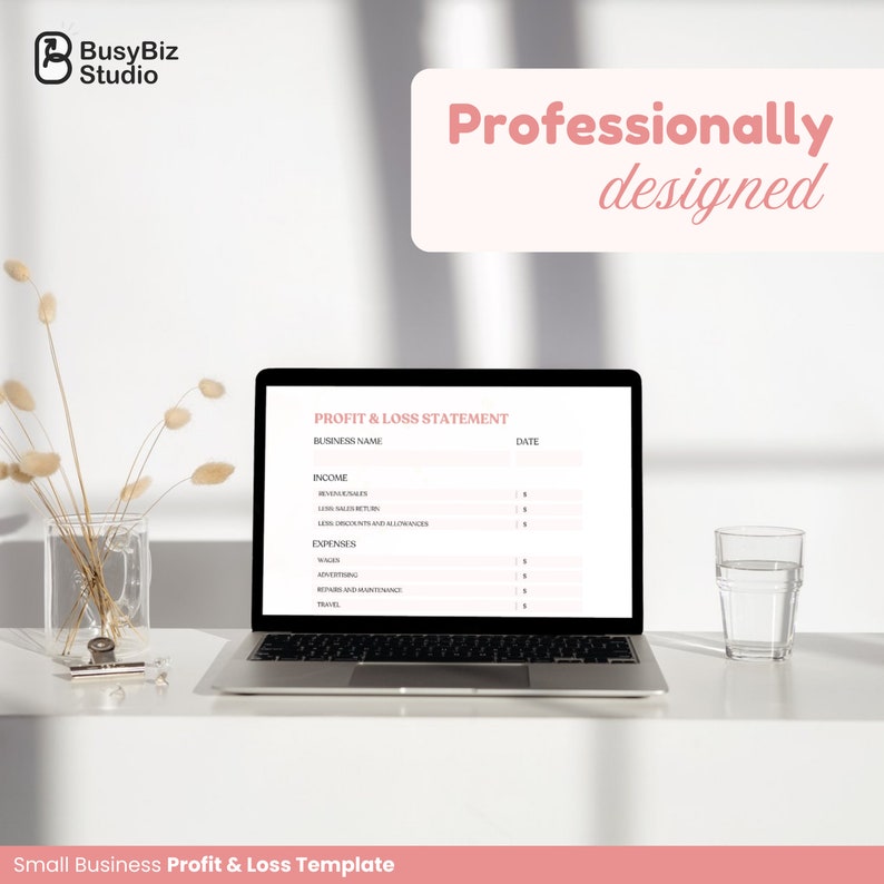Profit and Loss Canva Template, Balance Sheet for Small Business ...