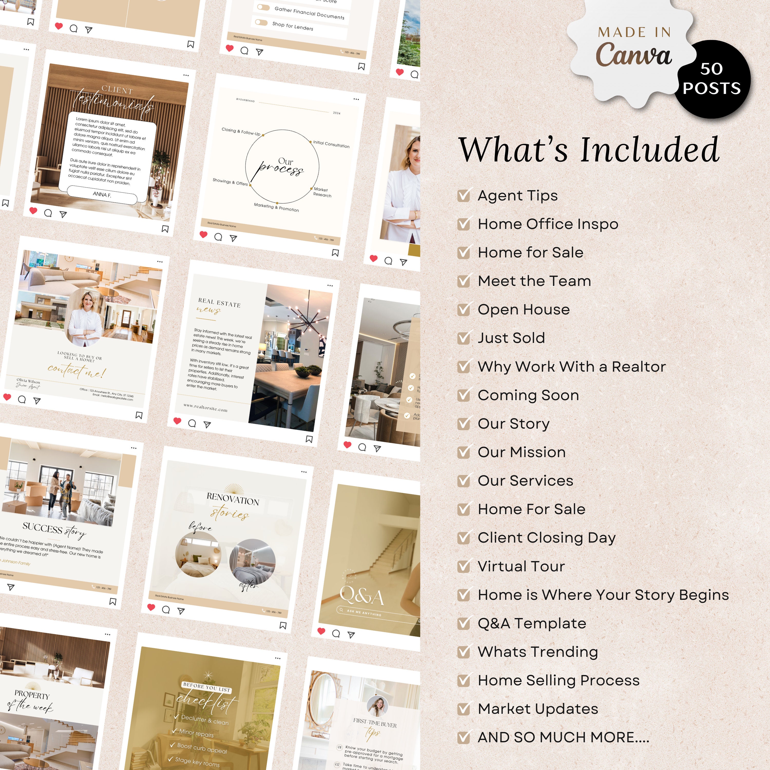 Real Estate Social Media Post Bundle - Social Media Instagram Post ...
