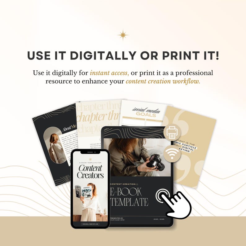 Content Creator E-book Template: Social Media Planner (canva, 50 Pages ...
