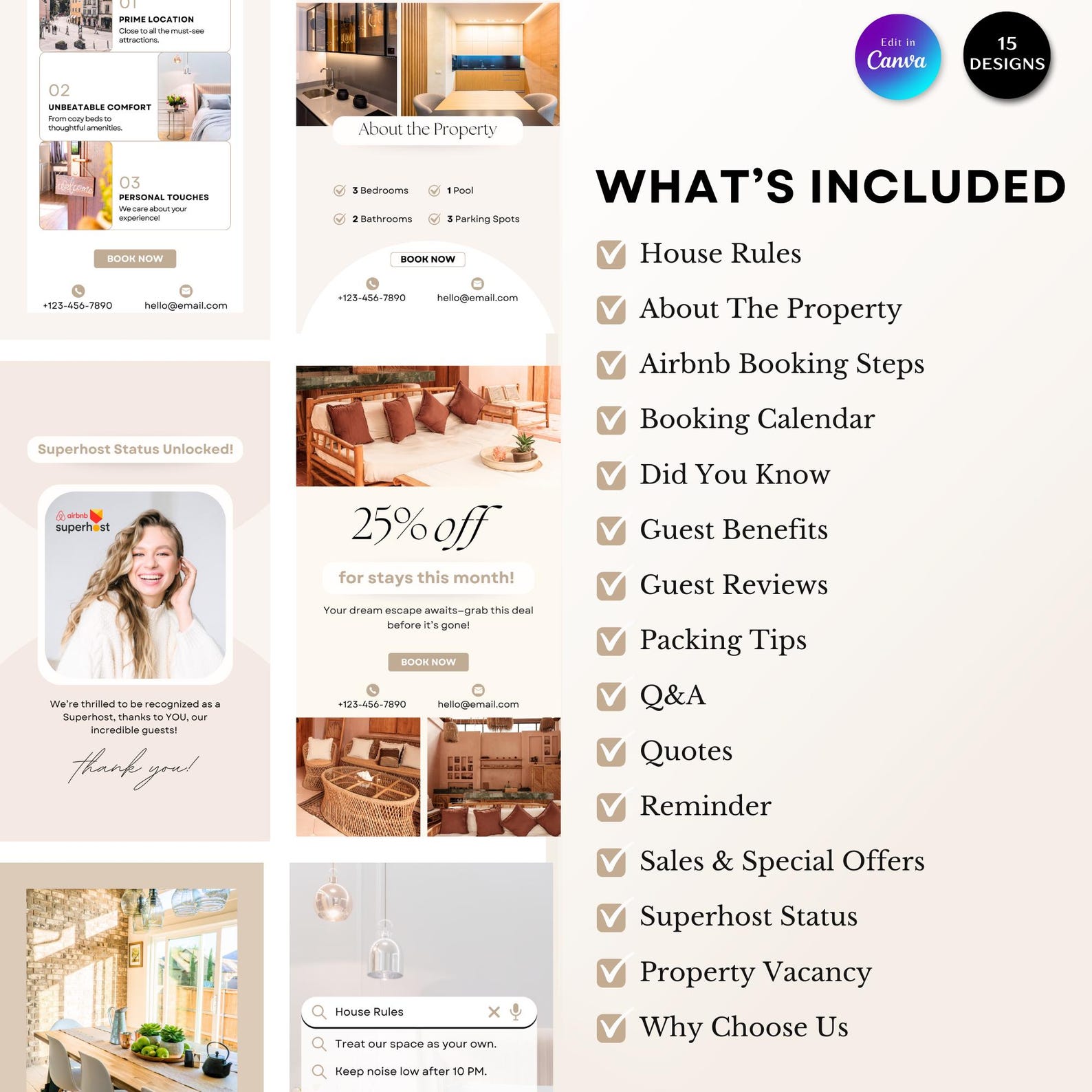 Airbnb Instagram Story Templates - Customizable Canva Templates for ...