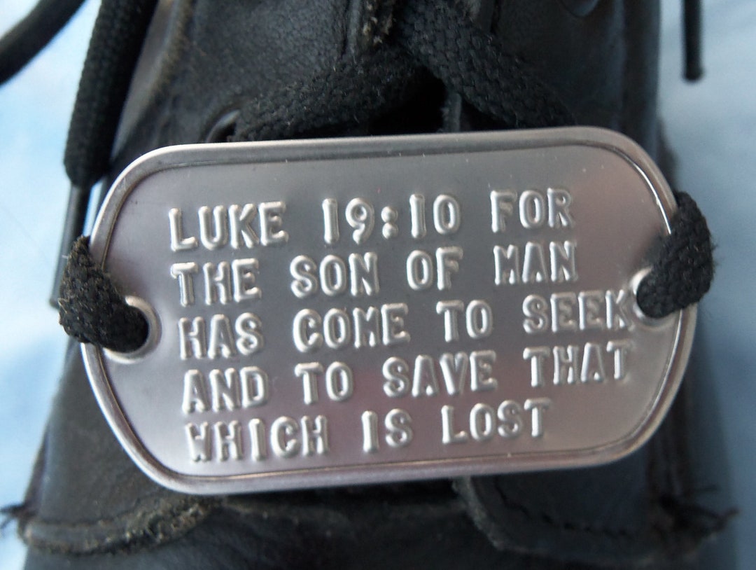 Genuine Military Issue Stainless Steel Boot Tag Embossed Custom ...