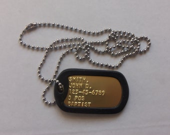 Dog Tags Genuine Military Black Special Forces Debossed Tags - Etsy