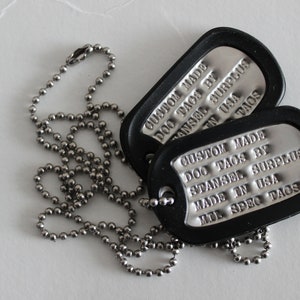 Real Debossed Military Dog Tags Dogtags Custom Personalized Made in USA ...