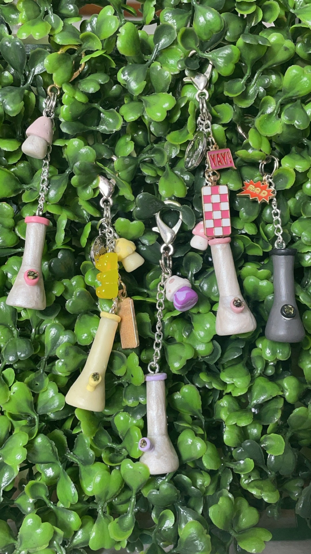 Custom Polymer Clay Bong Keychains With Optional Charms - Etsy