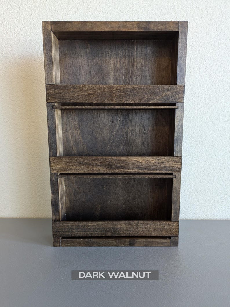 Custom Spice Rack, Handmade, Solid Wood, Kitchen Storage Shelf - Etsy