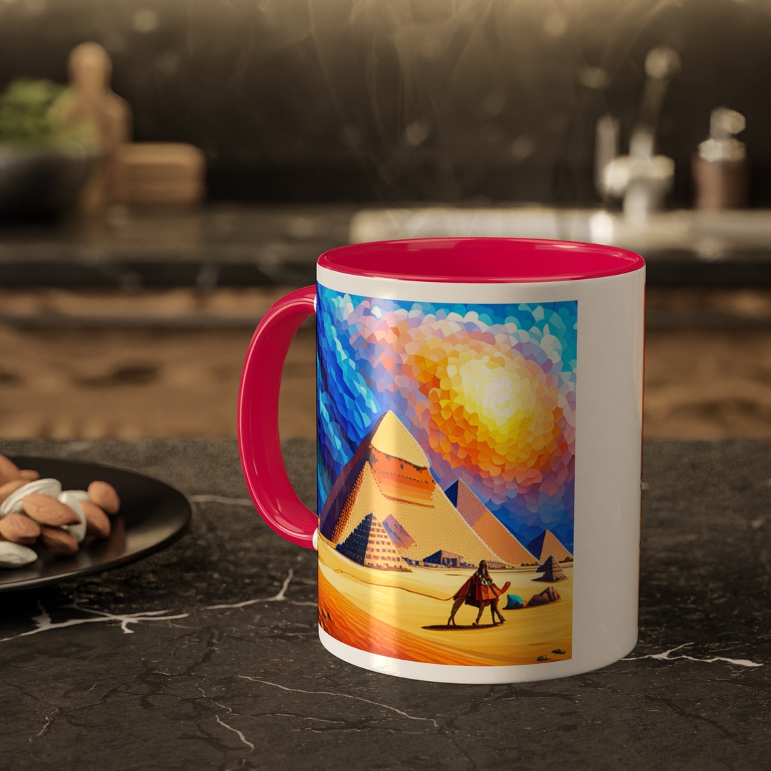 Pyramids of Giza Coffee Mug, Egypt Mug, Egyptian Coffee Cup, Egyptian ...