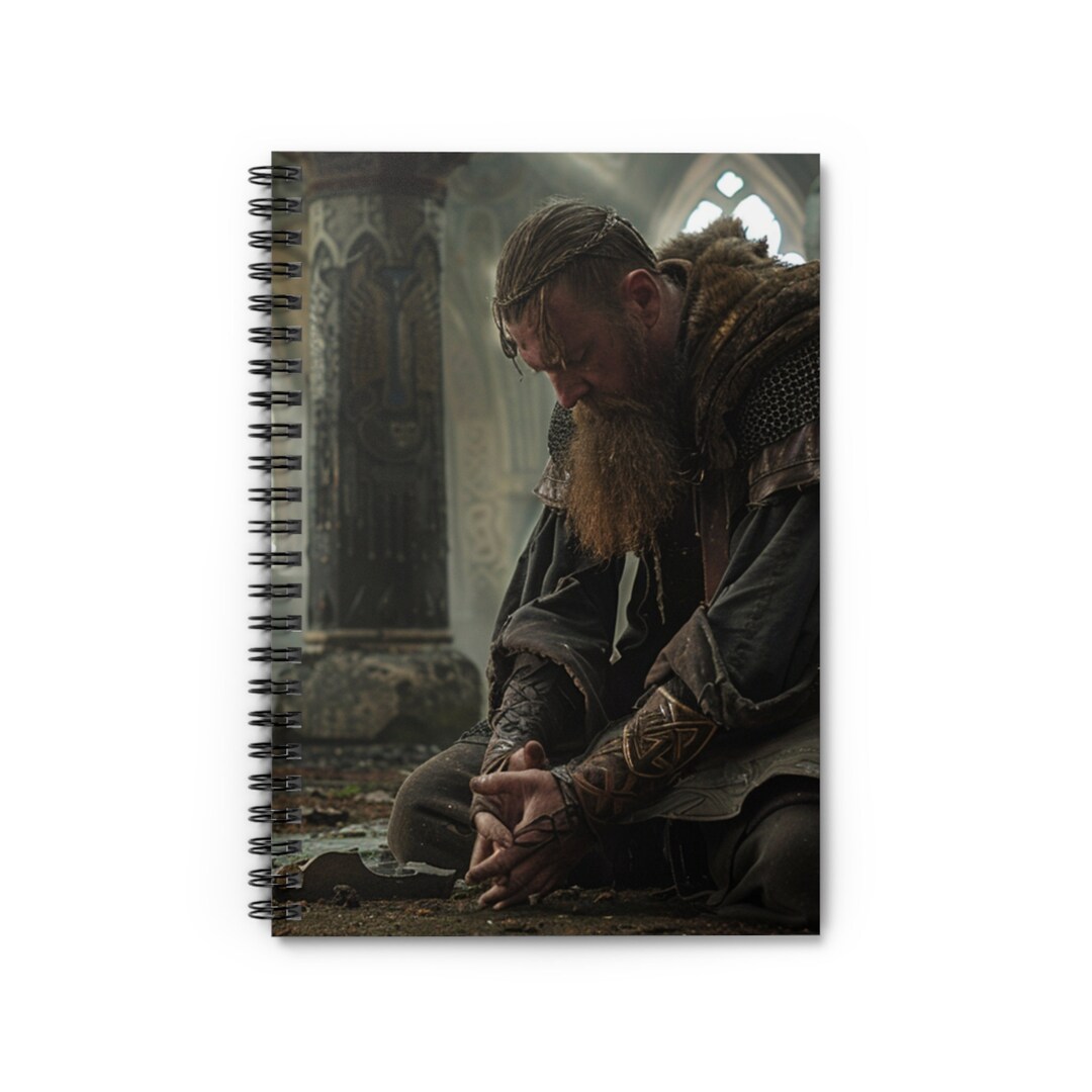 Viking Praying Spiral Notebook - Ruled Line - Etsy