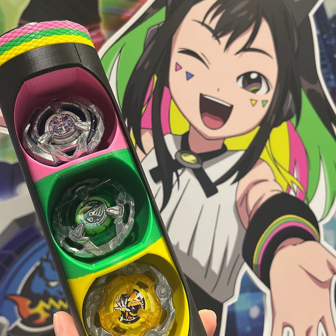Beyblade X 3D Printed 3on3 'spinner' Deck Case Multi Nanairo Custom - Etsy