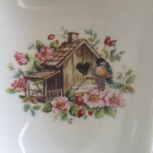 Ceramic Spoon Rest With Bird House Porch 5" Long and 3 1/2 Inches Wide ...