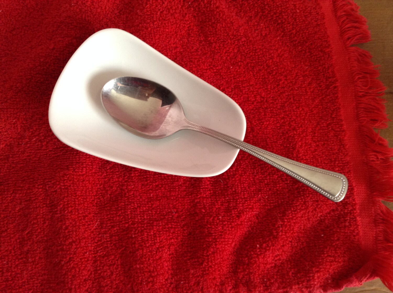 Ceramic Spoon Rest With Black and White Cow With a Yellow Bow 5" Long ...