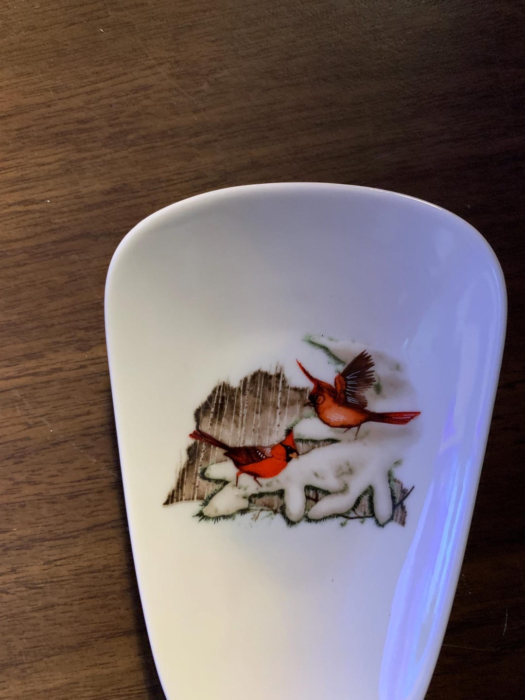 Ceramic Spoon Rest With Red Cardinals 5" Long and 3 1/2 Inches Wide at ...