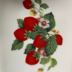 Ceramic Spoon Rest With Strawberries 5" Long and 3 1/2" Wide at Top of ...