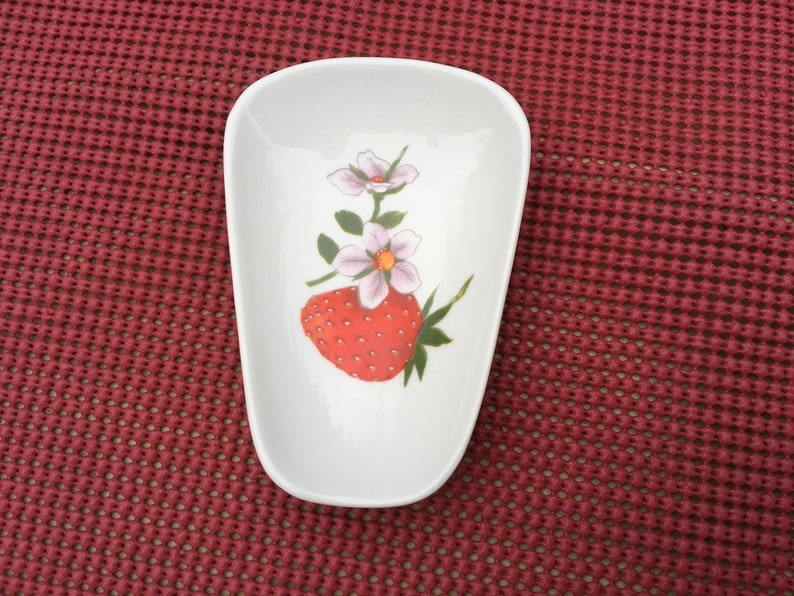 Ceramic Spoon Rest With Strawberry With Floral 5long and 3 - Etsy