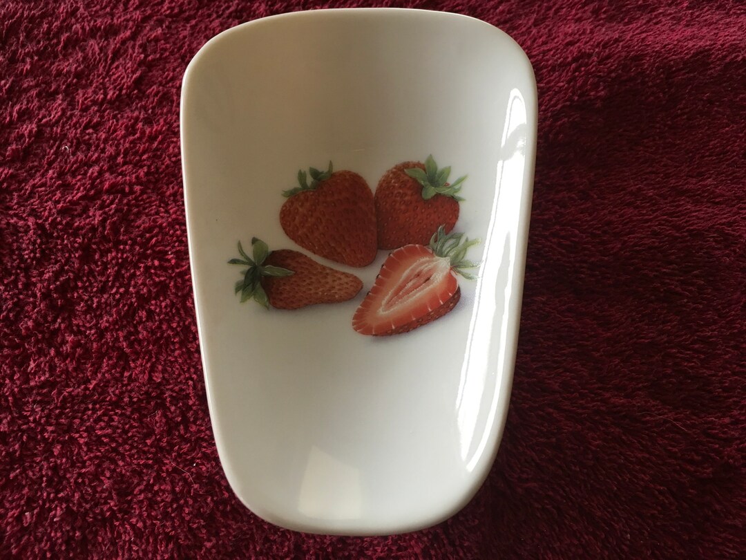 Ceramic Spoon Rest With Strawberries Cut 5 Long and 3 - Etsy Canada