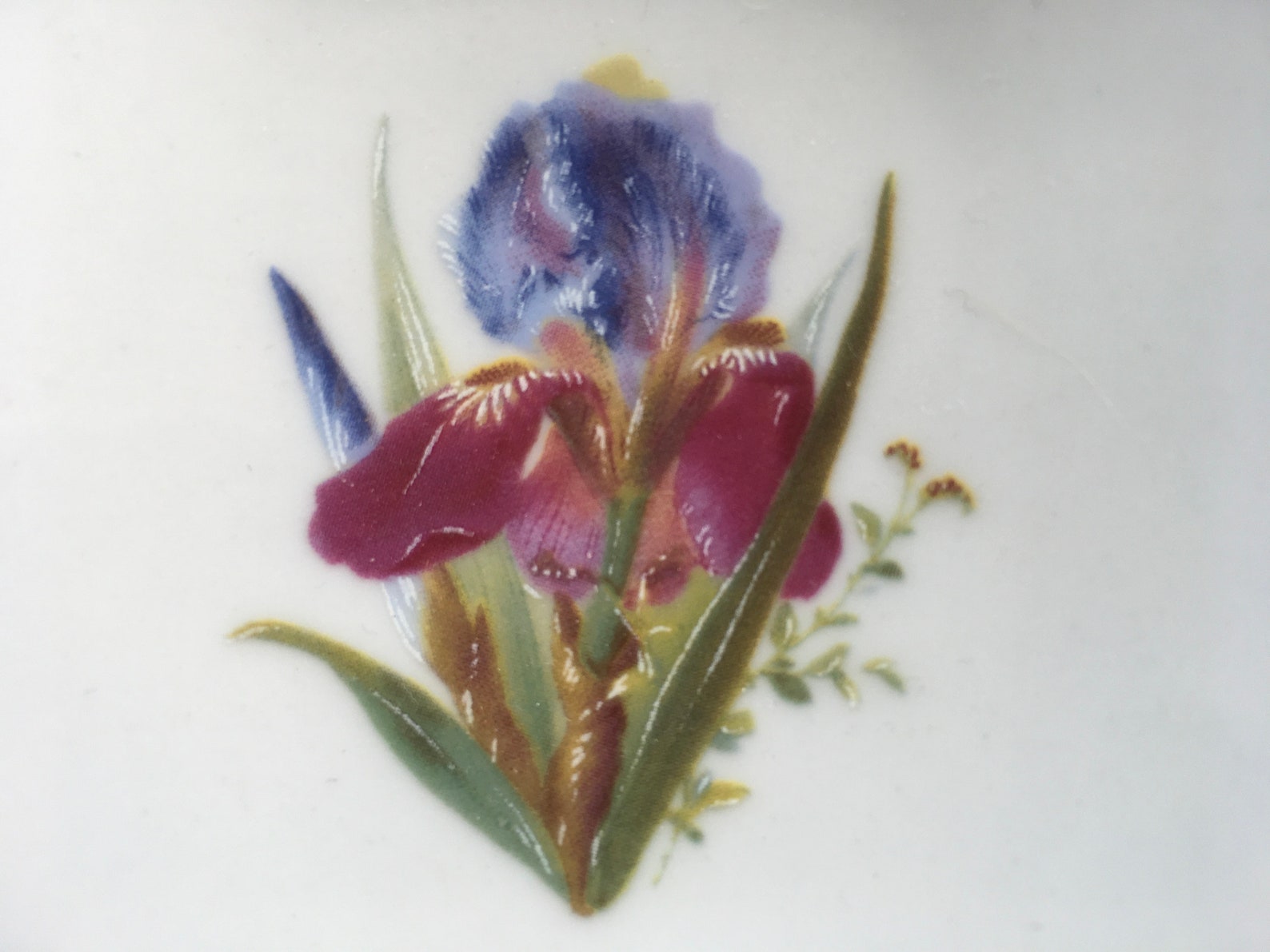 Ceramic Spoon Rest With Iris 5 Long and 3 1/2 Inches - Etsy