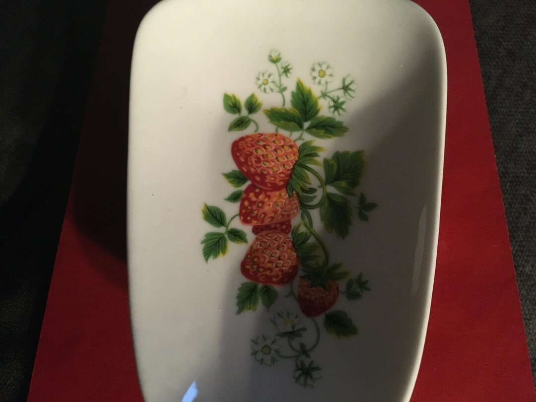 Ceramic Spoon Rests With Strawberries 5”long and 3 1/2 Inches Wide - Etsy