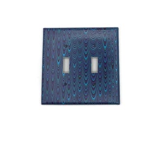 Double Light Switch Cover Wall Decor Switchplate Switch Plate in Blue ...