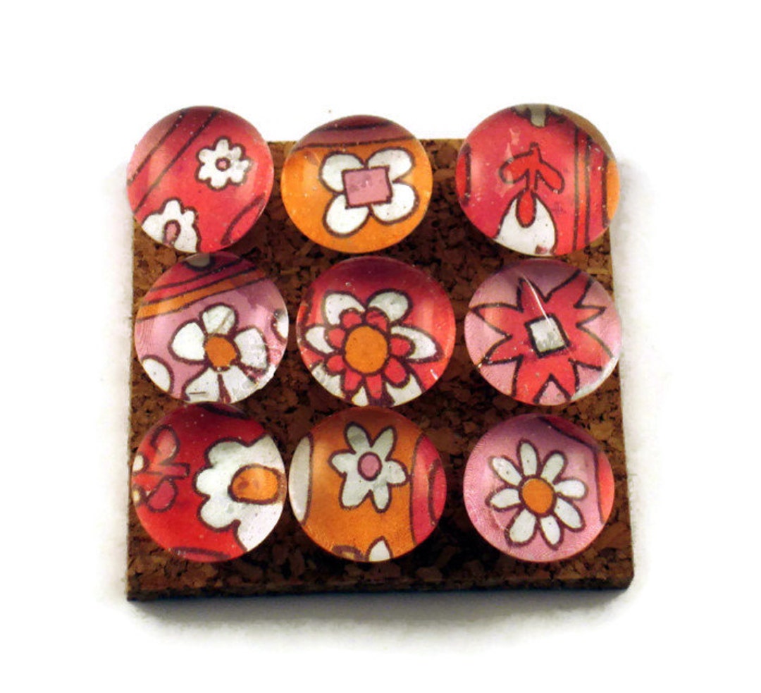 Decorative Glass Push Pins Thumb Tacks Cork Board Pins in Fruit Punch ...