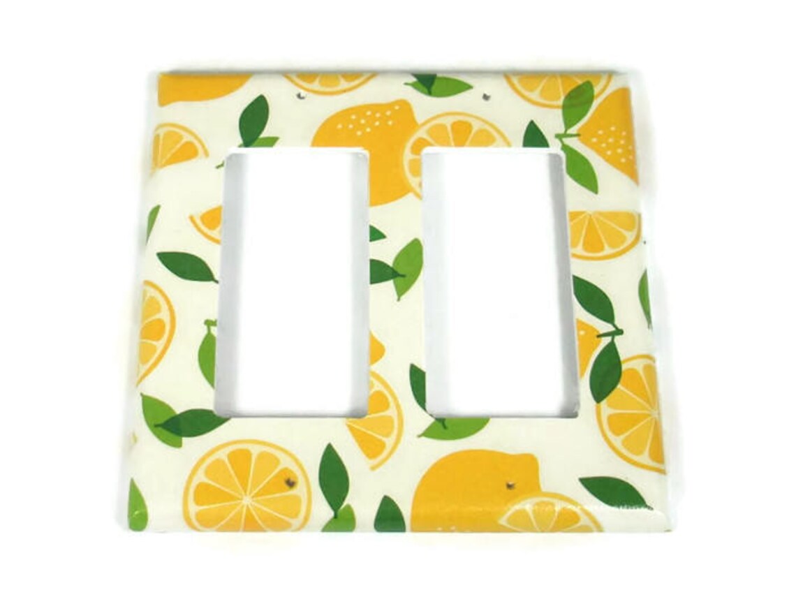 Double Rocker Switch Plate Light Switch Cover in Lemonade - Etsy