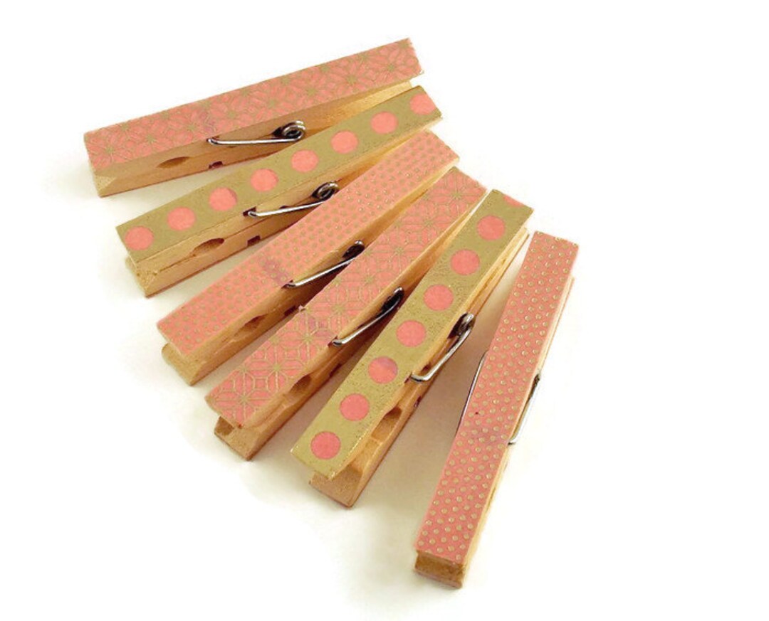 Altered Clothes Pin Clips Decorative Wooden Clothespins Clothespin ...